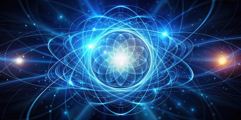 Abstract Cosmic Flower of Energy and Light within a Network of ...
