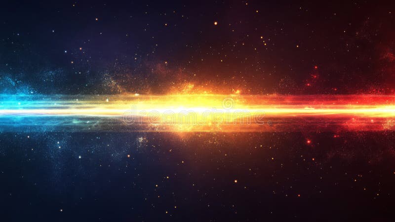 Abstract Cosmic Light Beam Background Stock Illustration - Illustration ...
