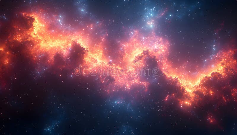 Abstract cosmic nebula stock illustration. Illustration of nebula ...
