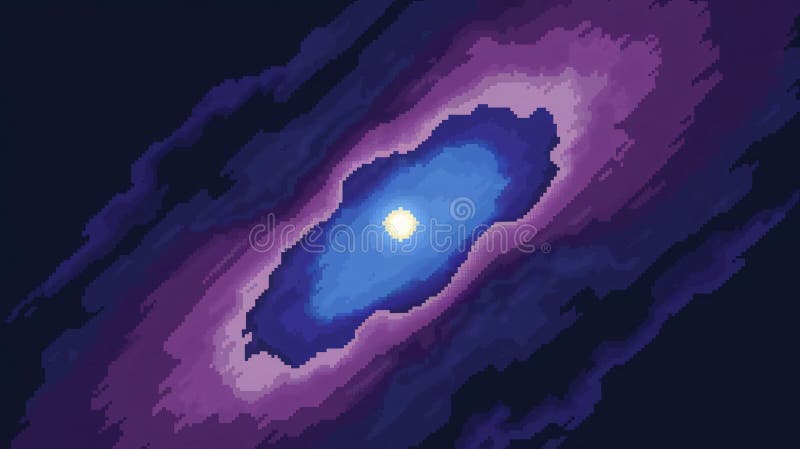Abstract Cosmic Nebula, Pixel Art Background for High Quality Image ...