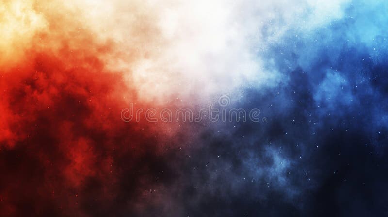 Abstract Cosmic Nebula with Red and Blue Swirls Stock Illustration ...