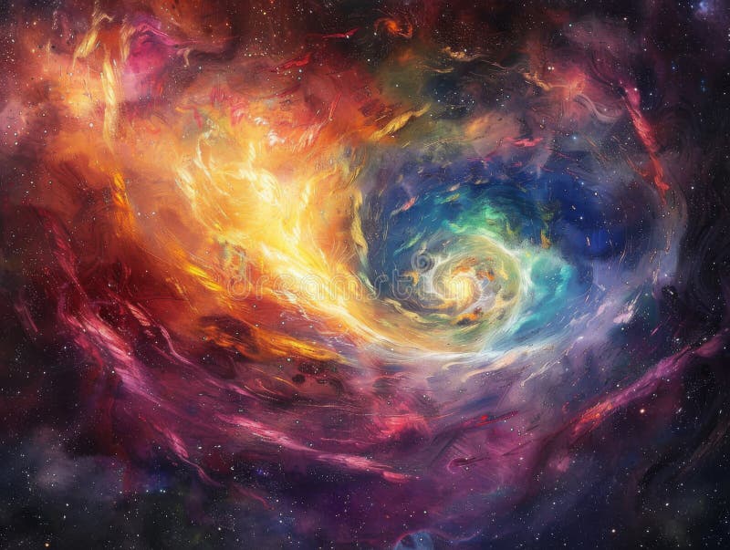 Abstract Cosmic Nebula with Swirling Colors and Stars Stock ... Abstract Cosmic Nebula with Swirling Colors and Stars Stock ...