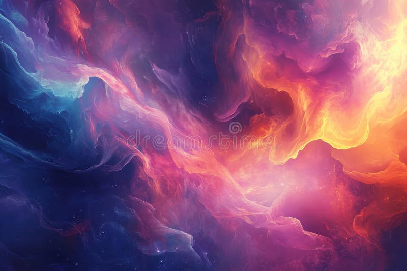Abstract Cosmic Nebula with Swirling Colors and Stars Stock ... Abstract Cosmic Nebula with Swirling Colors and Stars Stock ...
