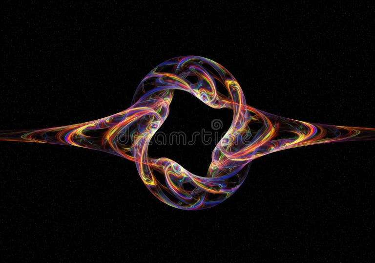 Abstract Cosmic Nebula with Vibrant Energy Flow Stock Illustration ...