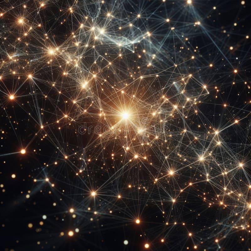 Abstract Cosmic Network Art Stock Image - Image of scifi, sparkles ...