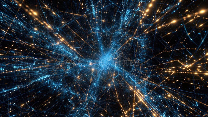 A Digital Visualization of Local Area Network with Glowing Connections ...