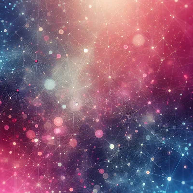 Abstract Cosmic Network stock illustration. Illustration of moon ...