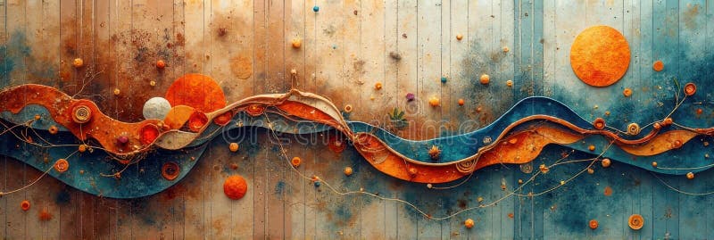 Abstract Cosmic River Vibrant Colors Celestial Elements Stock Photos ...