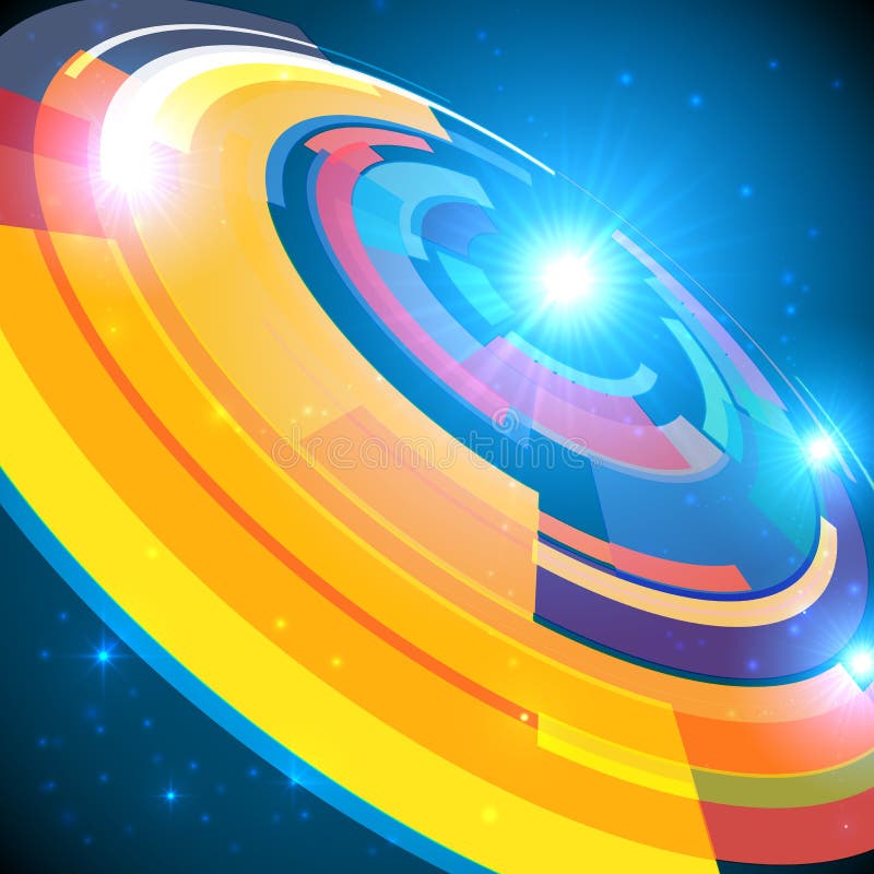 Abstract Cosmic Shining Colorful Circle Frame Stock Vector ...