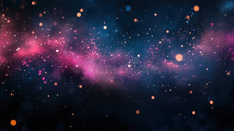 Abstract Cosmic Space Background with Glowing Particles and Stars Stock ...