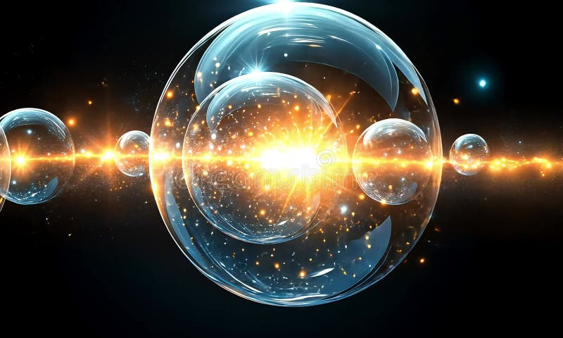 Abstract Cosmic Spheres Aligned in Space Stock Video - Video of ...