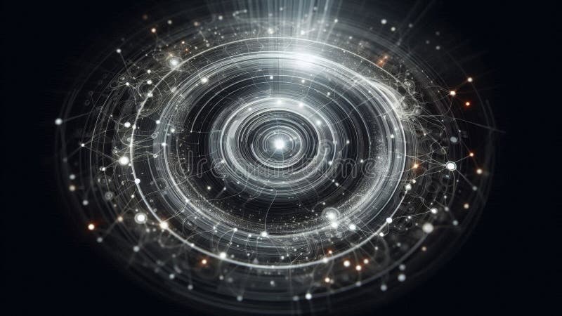 Abstract Cosmic Swirl with Light Rays and Energy Patterns Stock ...