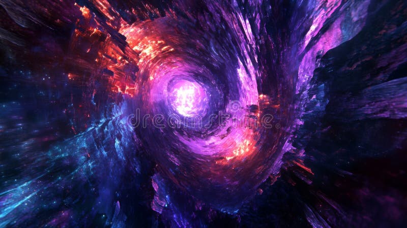 Abstract Cosmic Swirl Nebula Space Art Stock Illustration ...