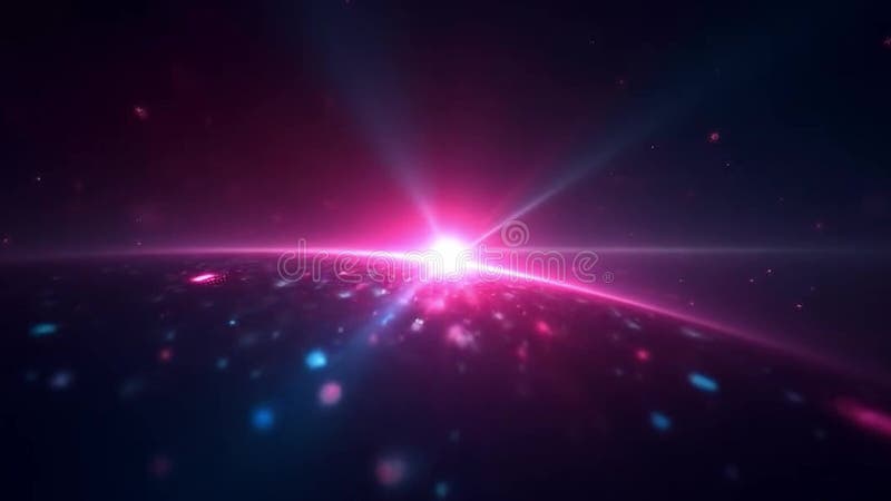 Abstract Cosmic Scene Featuring a Bright Light Source and Bokeh ...