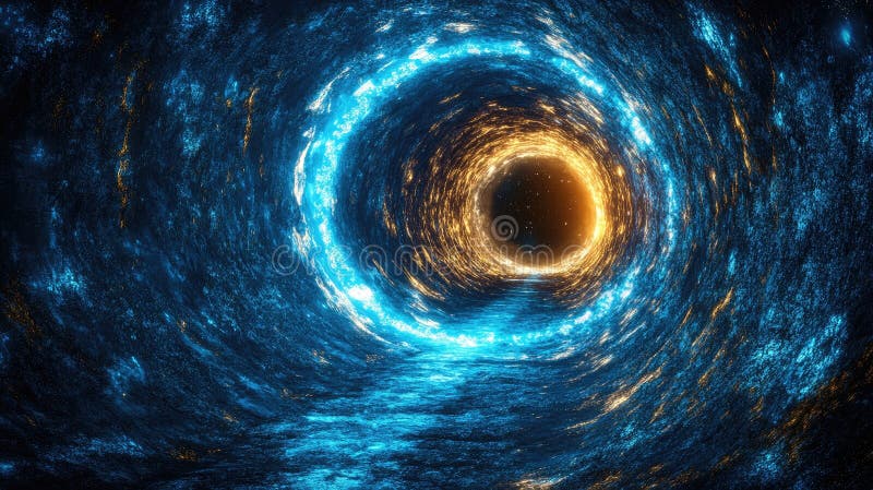 Abstract Cosmic Vortex Tunnel Blurs Stock Illustration - Illustration ...