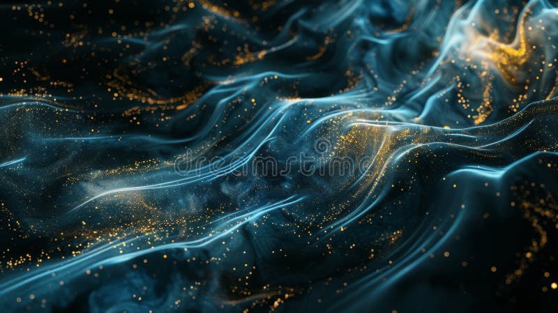 Abstract Cosmic Wave with Sparkling Particles, Generative AI Stock ...