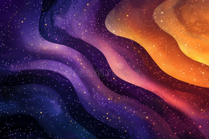 Abstract Cosmic Waves Background Design Stock Illustration ...