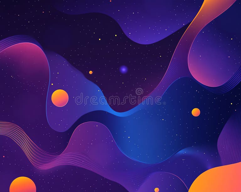 Abstract Cosmic Waves Background Illustration Stock Photo - Image of ...