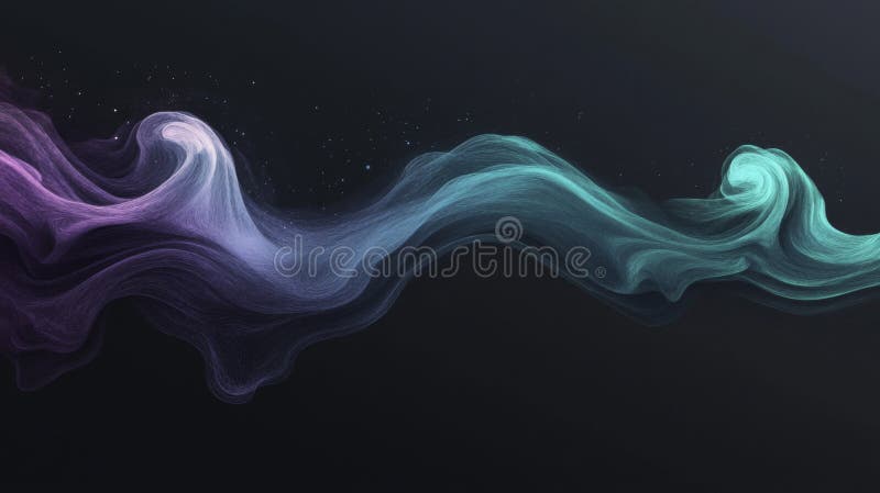 Abstract Cosmic Waves Flowing through Dark Space Stock Illustration ...