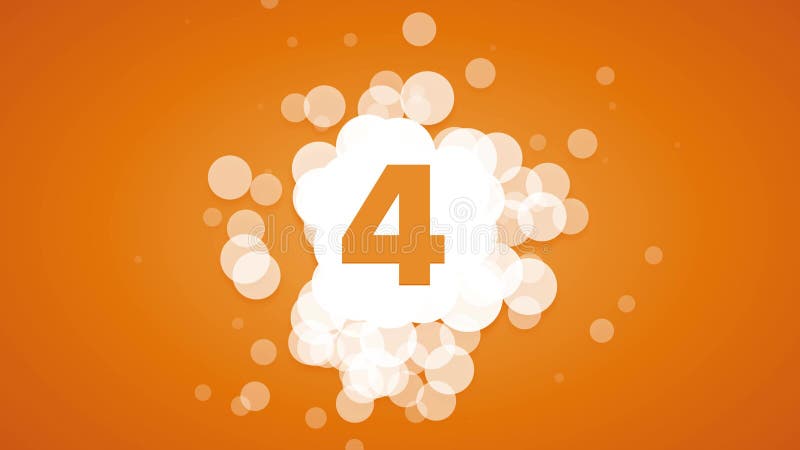 Abstract Countdown with Bubbles on Orange Background Stock Video ...