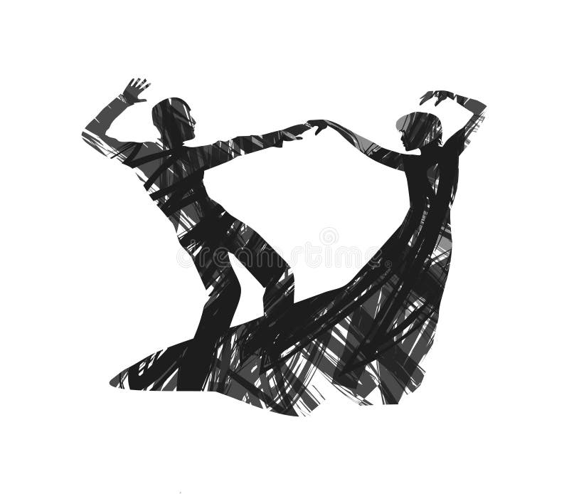Dancing Couple Sketch, Vector Stock Vector - Illustration of romantic ...