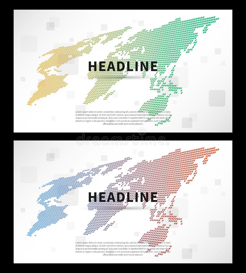 Abstract Cover with Colorful World Map Vector Illustration Stock Vector ...