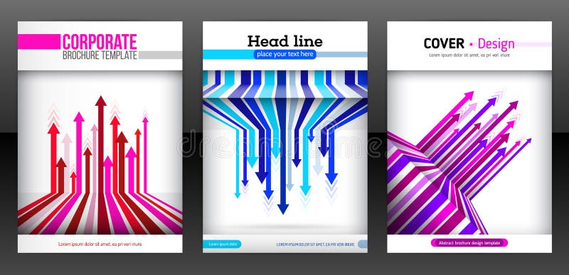 Abstract Cover Design with Arrows Elements. Stock Vector - Illustration ...