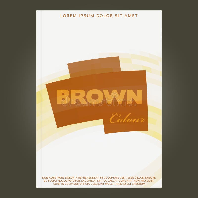 Abstract Cover Design with Brown Shape. Vector Graphic Layout Stock ...
