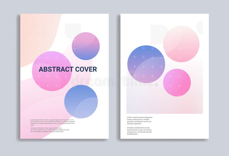 Abstract Cover with Gradient Circles for Brochure and Magazine Design ...