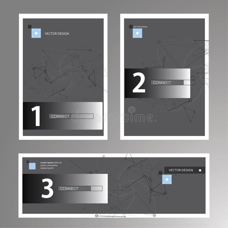 Abstract Cover Page on Black Backdrop. Abstract Background. Vector ...