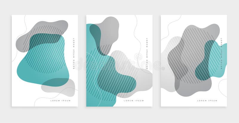 Abstract Cover Page Design with Curve Shapes Stock Vector ...