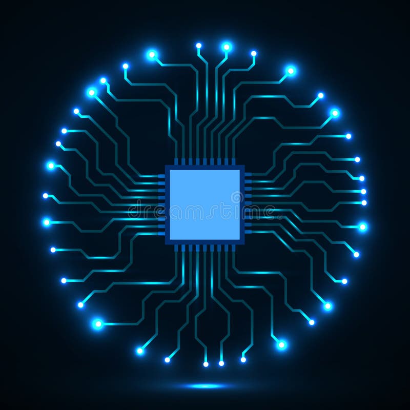 Abstract Cpu. Microprocessor Stock Vector - Illustration of component ... Abstract Cpu. Microprocessor Stock Vector - Illustration of component ...