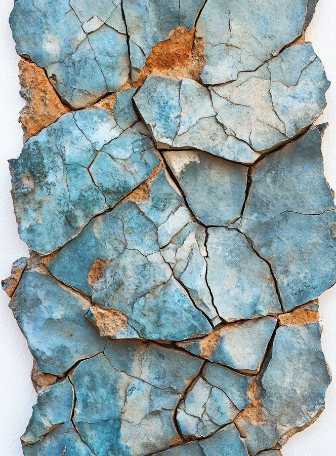 Abstract Cracked Blue and Orange Stone Texture High Quality Image Stock ...