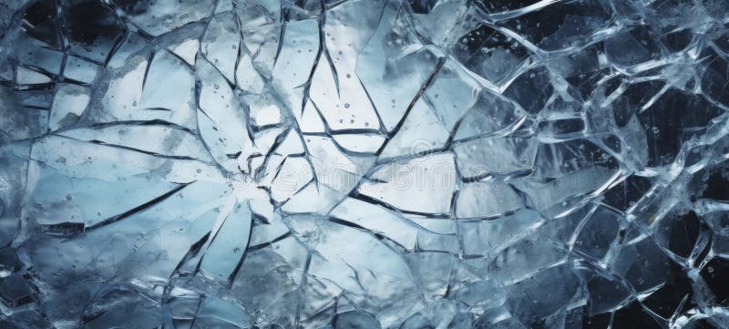 Abstract Cracked Ice Texture on Blue Surface Stock Image - Image of ...