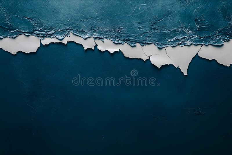 Abstract Cracked Ice Texture on Deep Ocean Blue Background Stock ...
