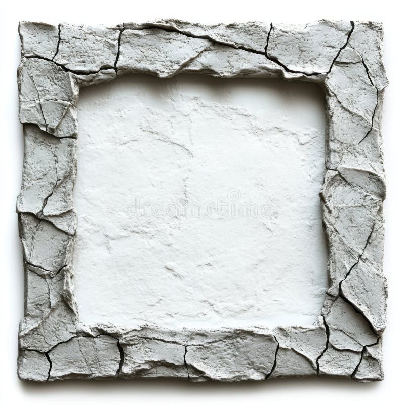 Abstract Cracked Stone Frame with Rugged Texture, Showcasing Natural ...