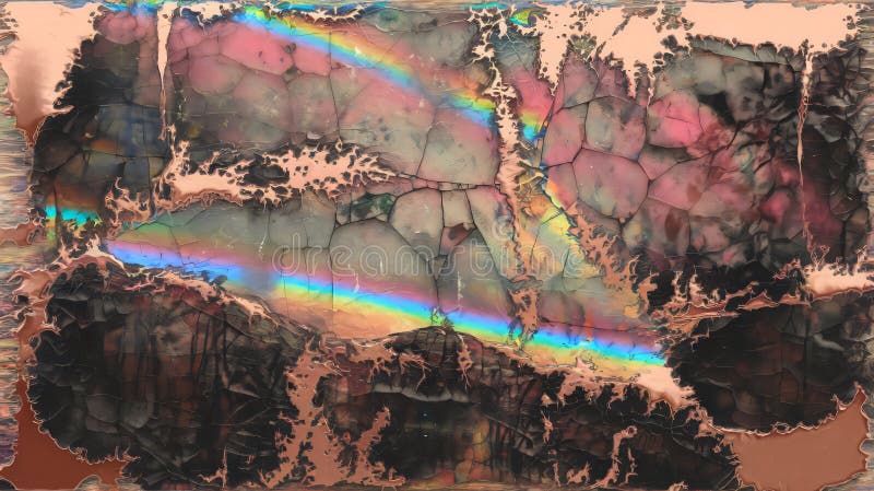 Abstract Cracked Texture with Rainbow Effect, High Quality Image Stock ...