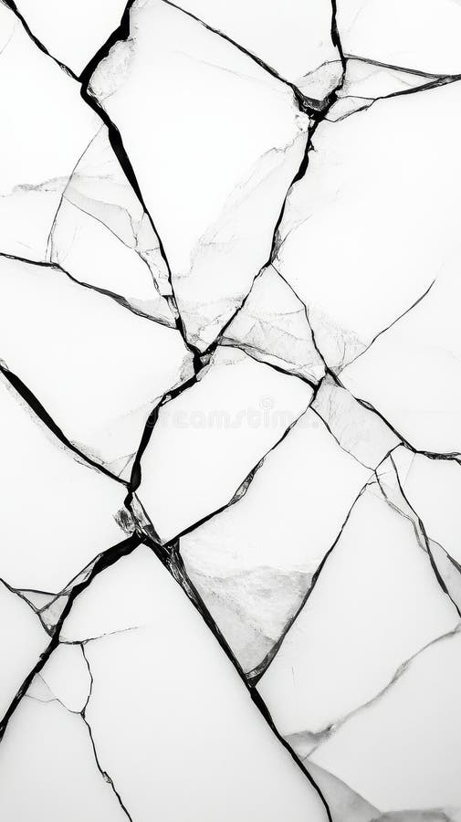 Abstract Cracked White Marble Texture, Minimalistic Natural Pattern ...