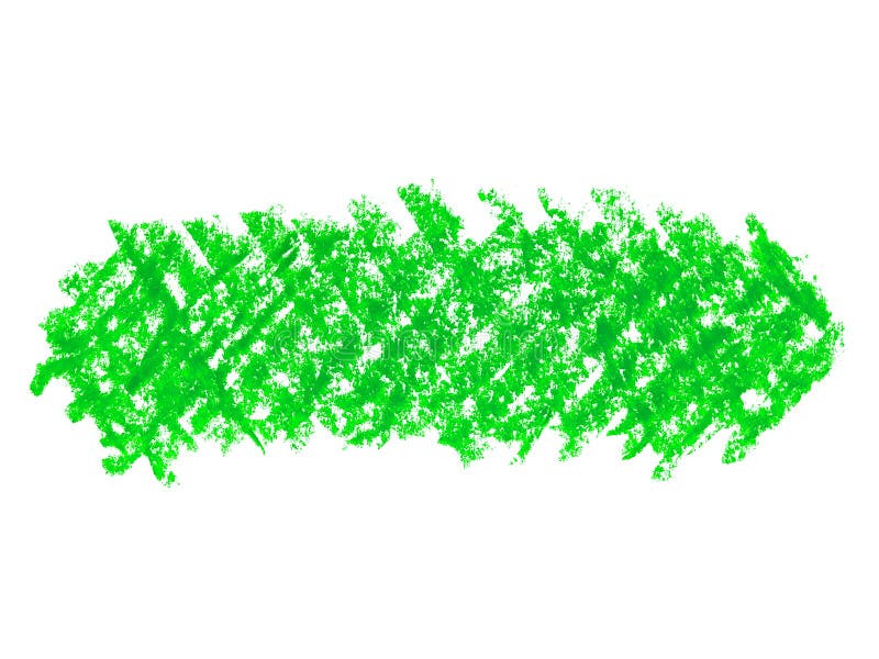 Abstract Crayon on White Background. Green Crayon Scribble Texture ...