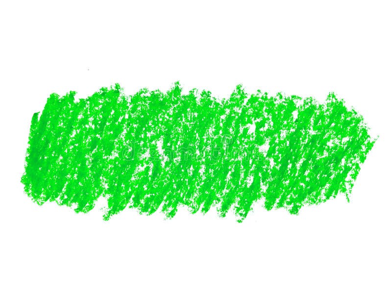 Abstract Crayon On White Background. Green Crayon Scribble Texture ...