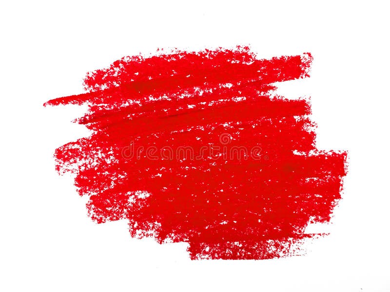 Abstract Crayon on White Background. Red Crayon Scribble Texture. Stock ...