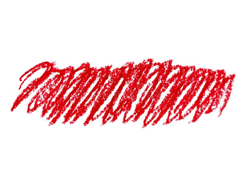 Abstract Crayon on White Background. Red Crayon Scribble Texture Stock ...