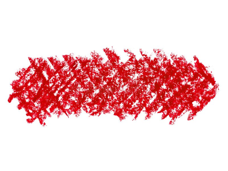 Abstract Crayon On White Background. Red Crayon Scribble Texture. Stock ...