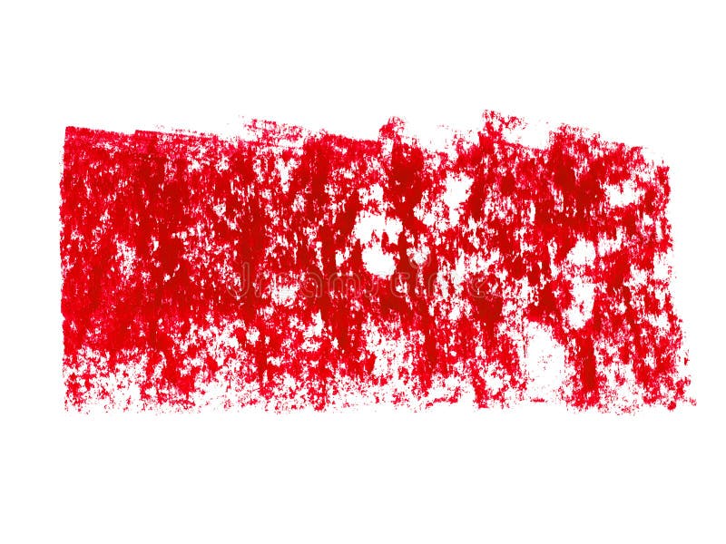 Abstract Crayon on White Background. Red Crayon Scribble Texture Stock ...