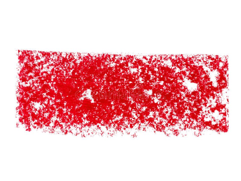 Abstract Crayon on White Background. Red Crayon Scribble Texture. Stock ...