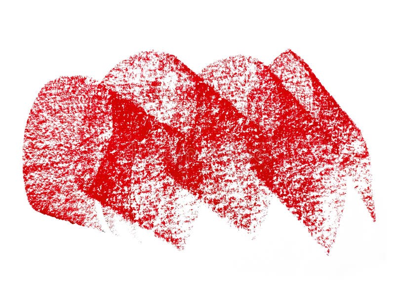 Abstract Crayon on White Background. Red Crayon Scribble Texture Stock ...