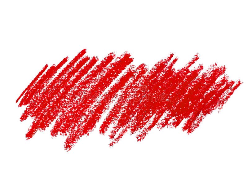 Abstract Crayon on White Background. Red Crayon Scribble Texture Stock ...