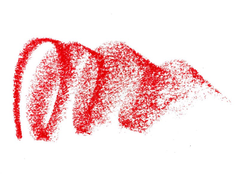 Abstract Crayon on White Background. Red Crayon Scribble Texture Stock ...