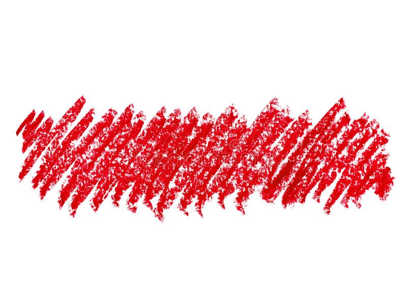 Abstract Crayon on White Background. Red Crayon Scribble Texture Stock ...