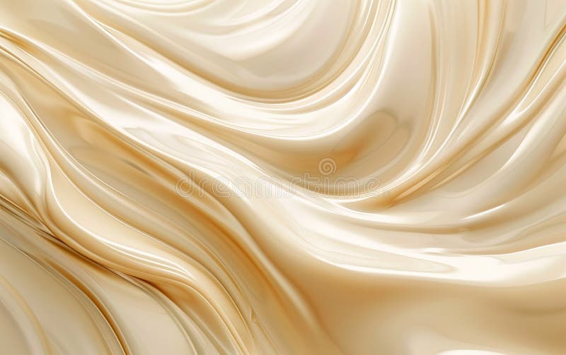 Abstract Cream Background with a Milky Wave Texture, Swirling Liquid ...